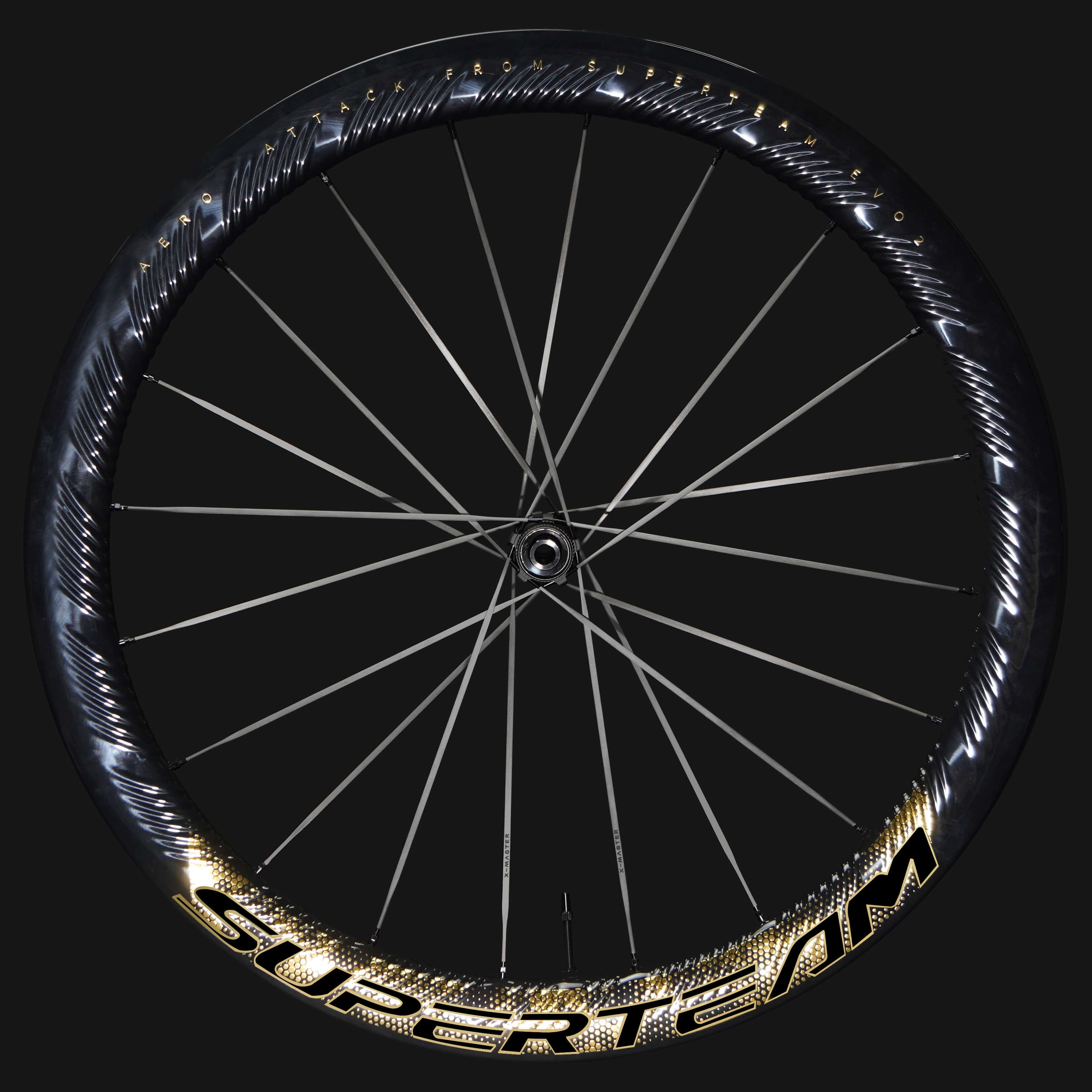S-ALL Carbon EVO Ⅱ D30-50 DISC Brake Gold Decals | Superteam Wheels